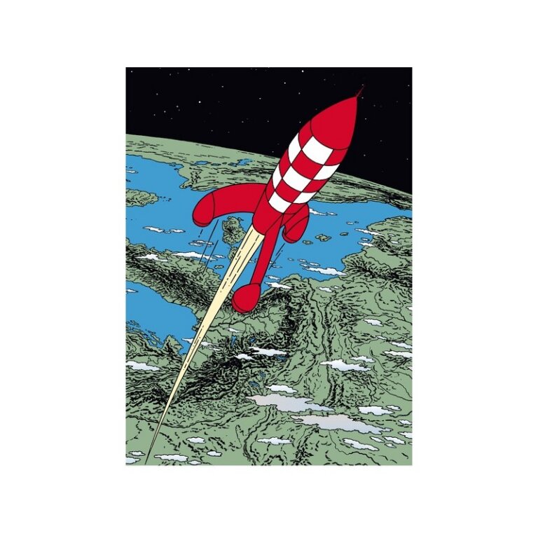 Tintin Taking Tea Poster - The Tintin Shop UK